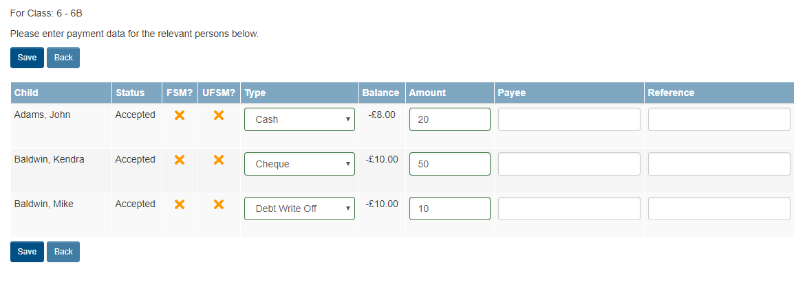 Making manual payments - iPayimpact - School Login