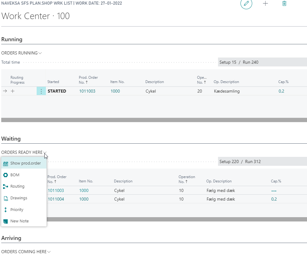 Using tooltips functions - ShopFloor Planning & Execution - 1