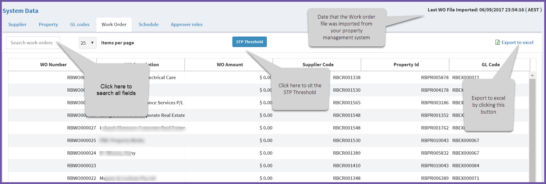 System data - work orders – Digital Reign