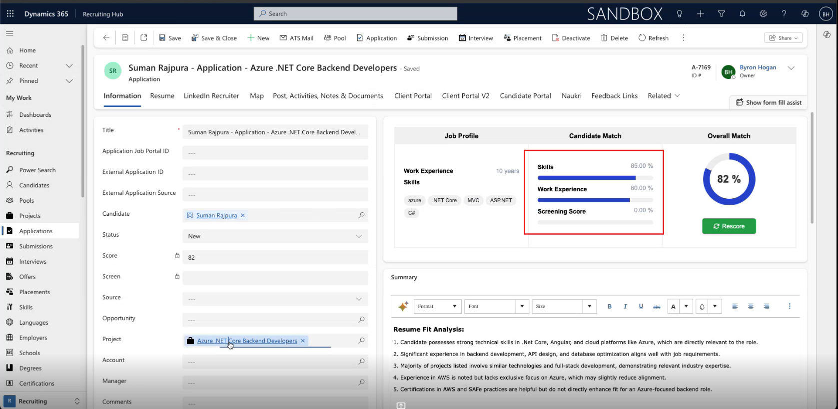 How to Edit Job Match Score Weightage - Dynamics ATS User Guide - 1