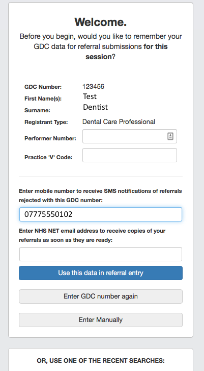 Enter GDC Numbers and Configuring Notifications - Online Referral ...
