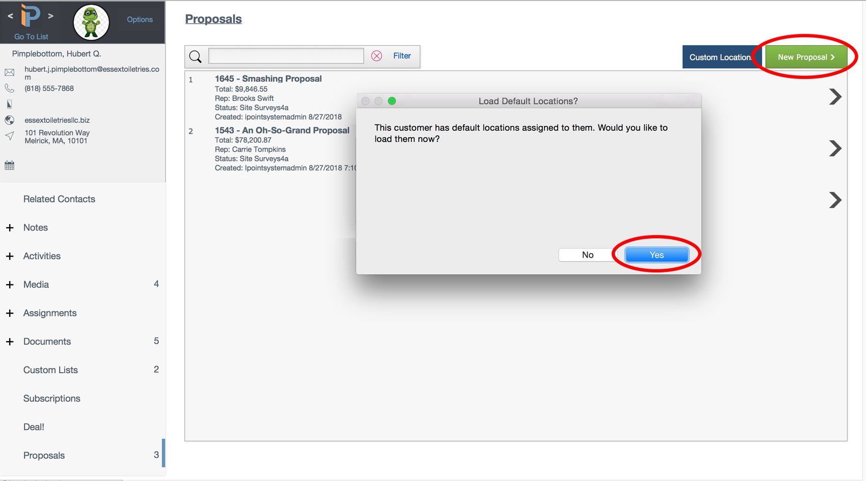 Proposal Info (tab) - iPoint Control - 1