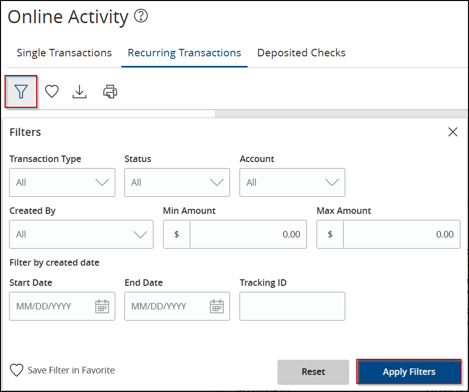 Online Activity Center - Digital Banking User Guide - 1