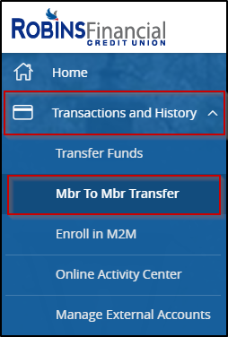 Member to Member Transfer [M2M] - Digital Banking User Guide - 1