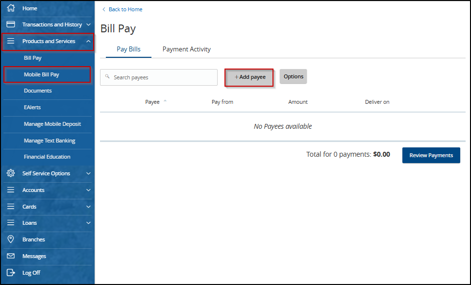 Mobile Bill Pay - Digital Banking User Guide - 1