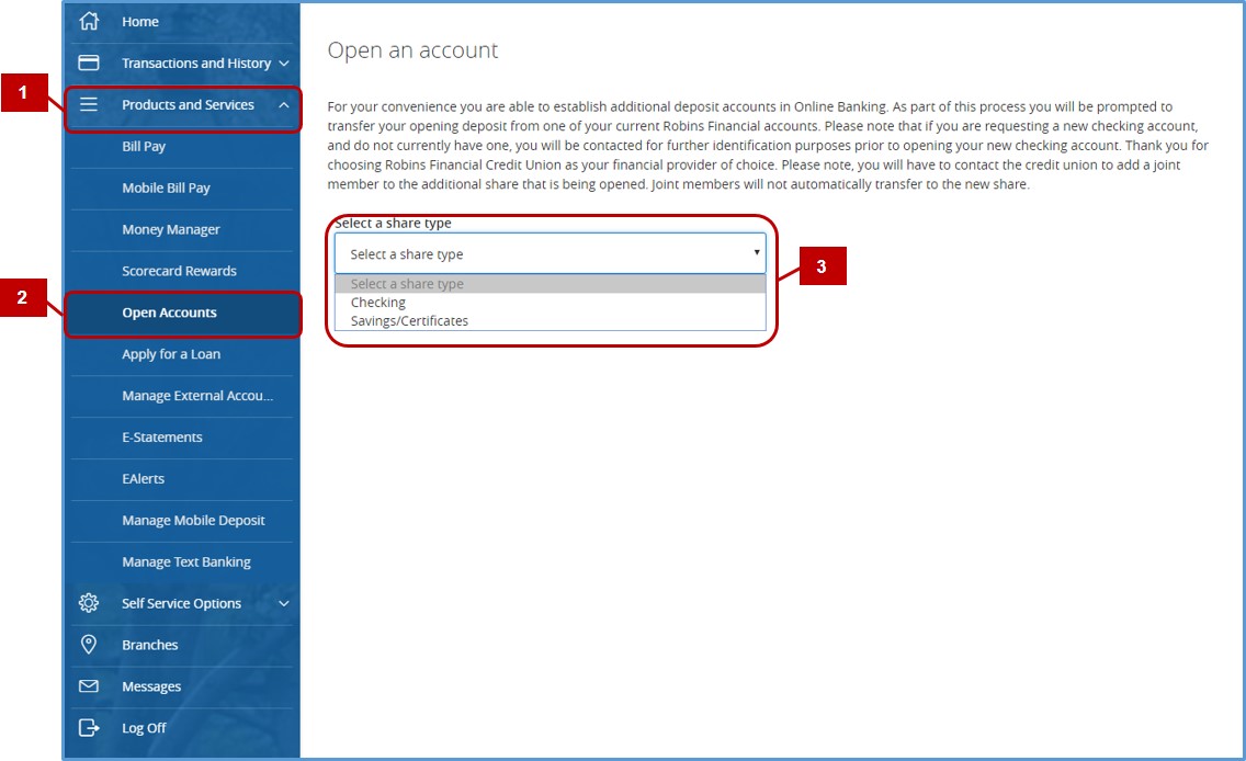 Open Accounts - Digital Banking User Guide - 1