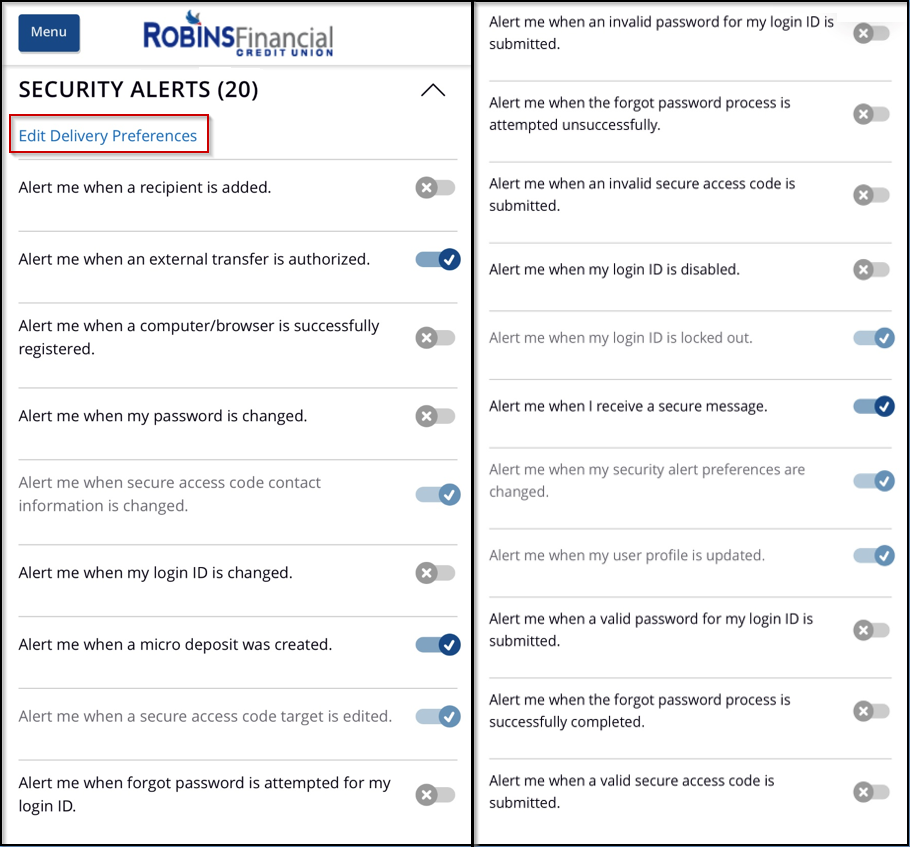 Push Notifications - Digital Banking User Guide - 1