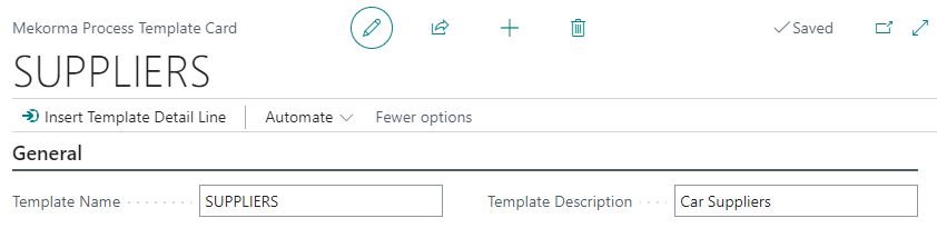 Creating a Process Template - Payment Hub for Business Central User Guide - Early Access