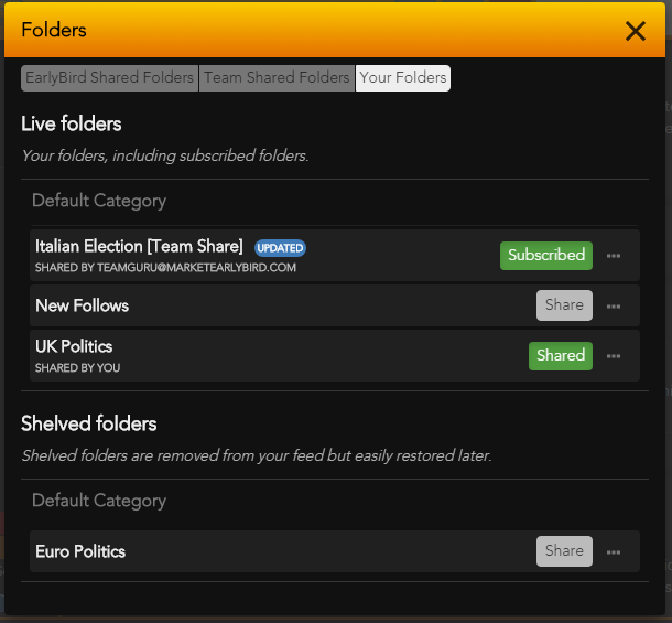 Manage your folders - User Manual - Latest