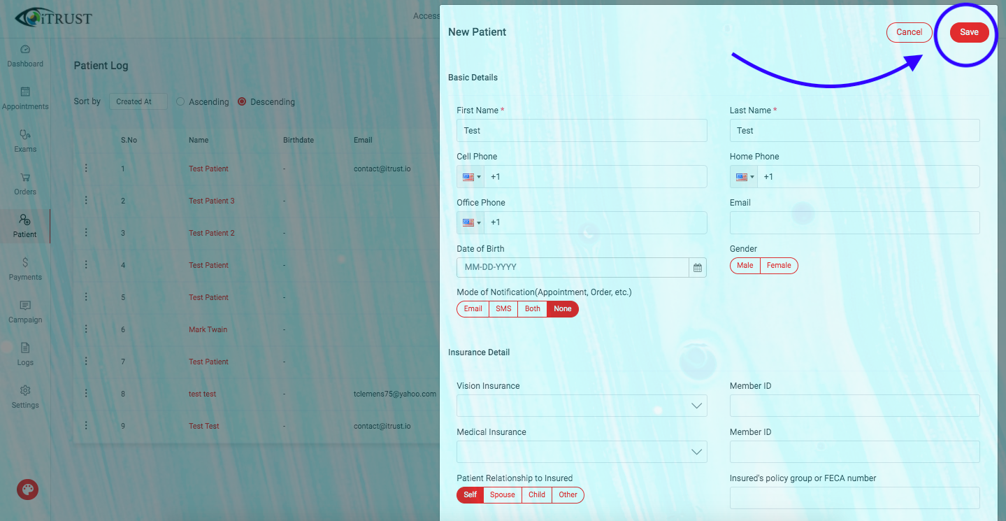 Add a new patient - iTRUST - iTRUST