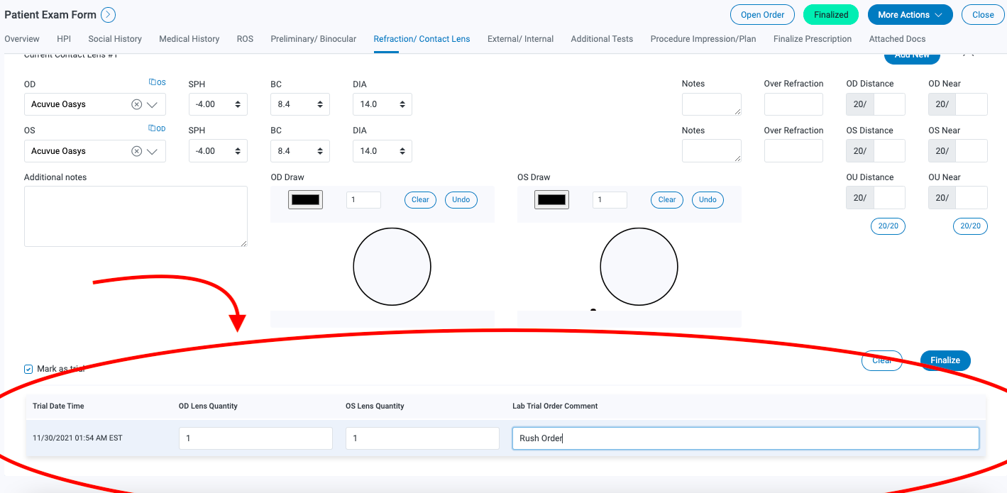 Create, fax, download a contact lens trial - iTRUST - iTRUST