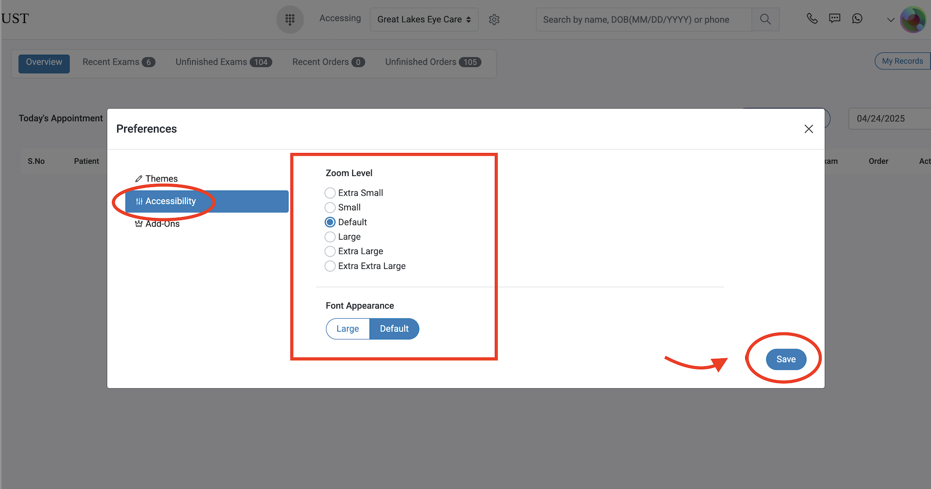 Adjust Zoom level and font size - iTRUST - iTRUST