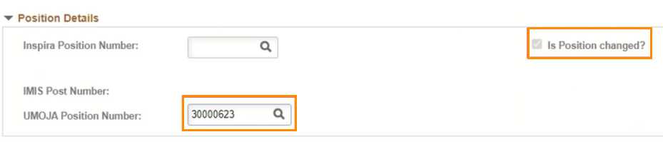 Position Details (Umoja Position Number and Designation) - Onboarding ...