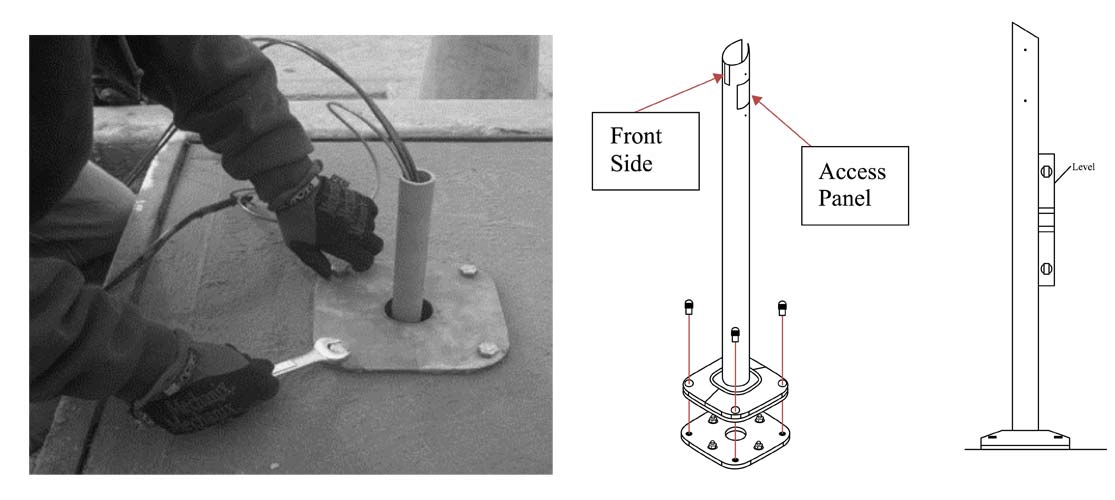 Anchor Plate Installation - Series 6 EV Charging Station - 1