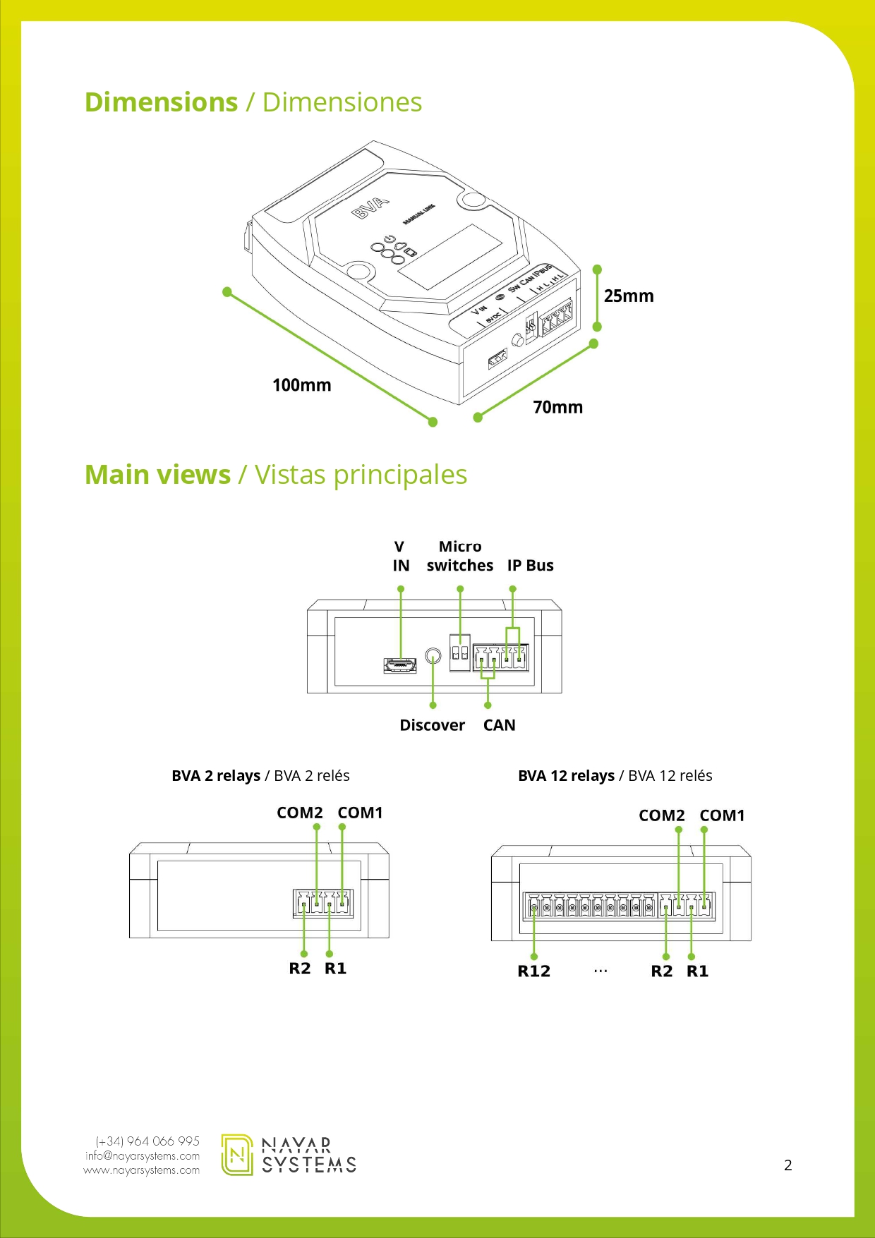 BVA - Datasheets Nayar - 1