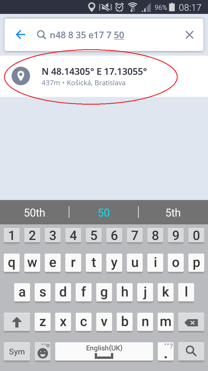 Navigating To GPS Coordinates Sygic GPS Navigation For Android 17 1 