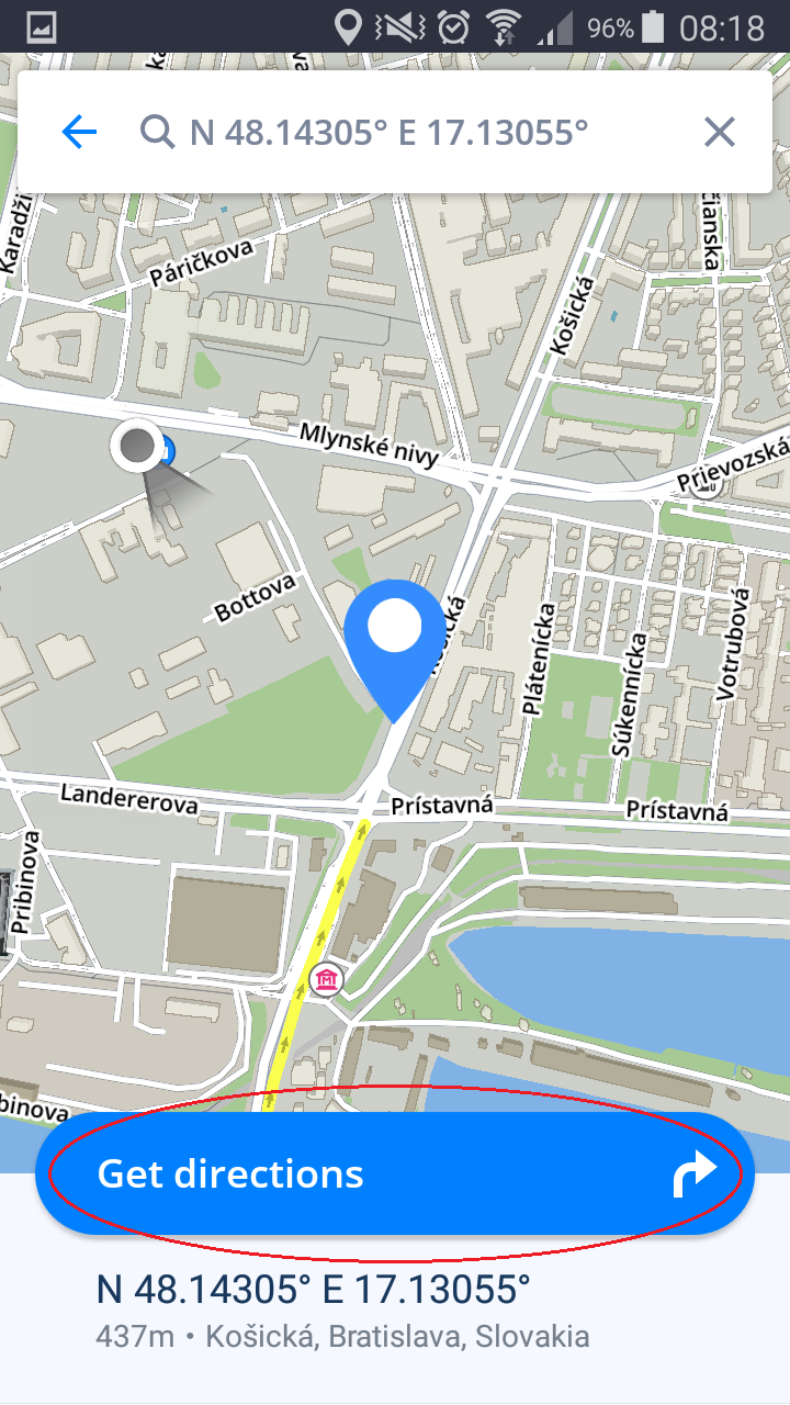 Navigating To GPS Coordinates Sygic GPS Navigation For Android 17 1 