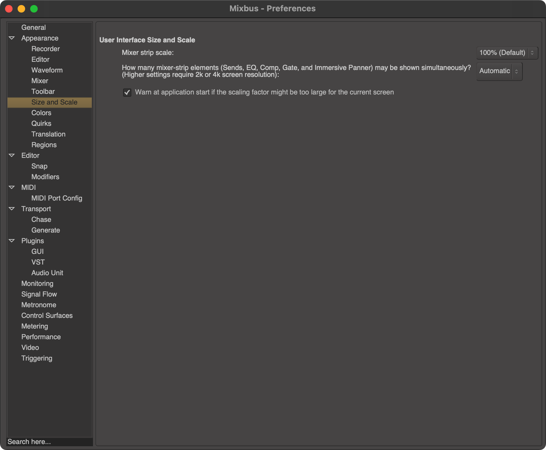Size and Scale - Mixbus - 11