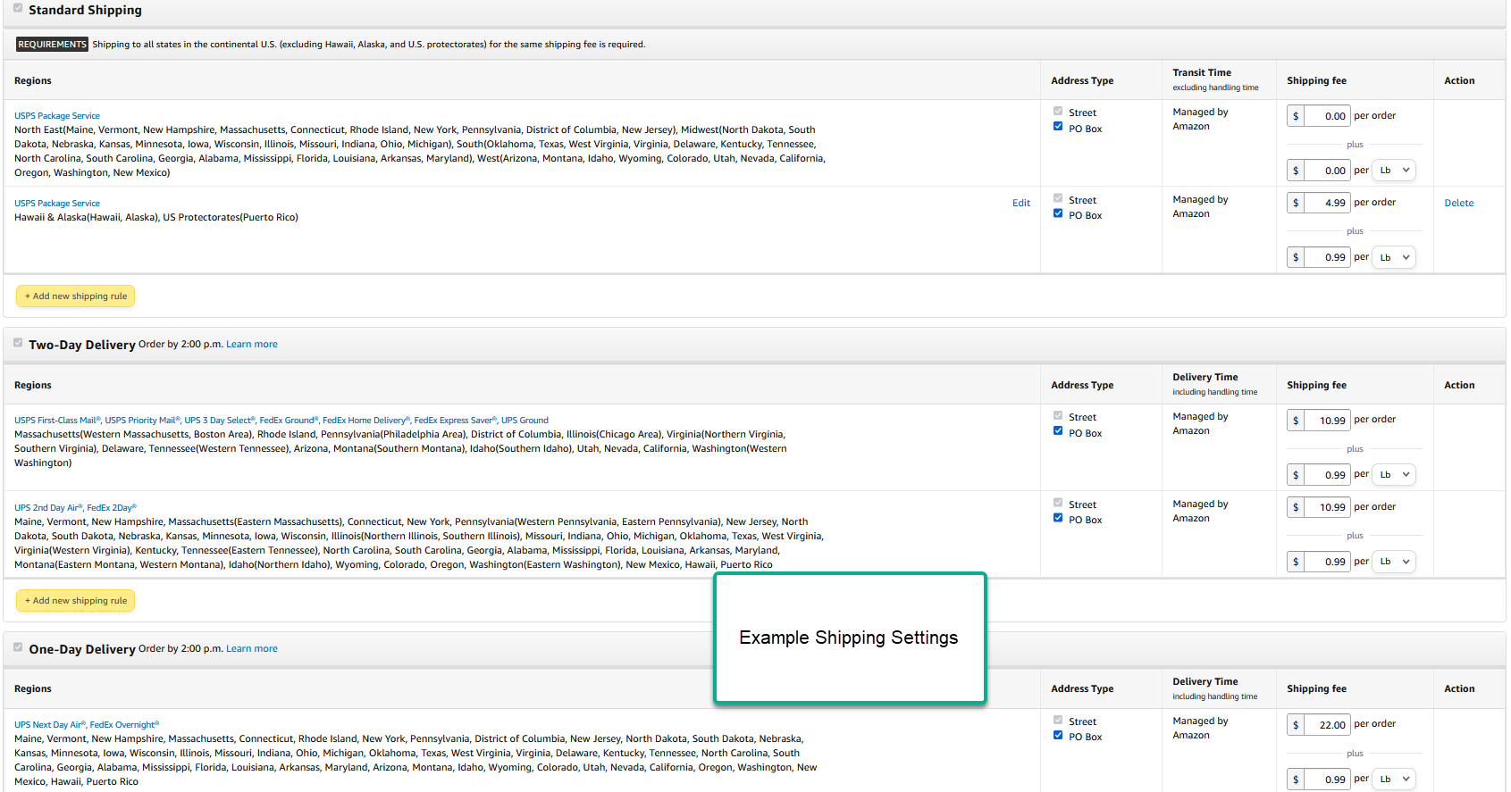 Add Shipping Template For Merchant Fulfilled MF Listing ASellerTool 