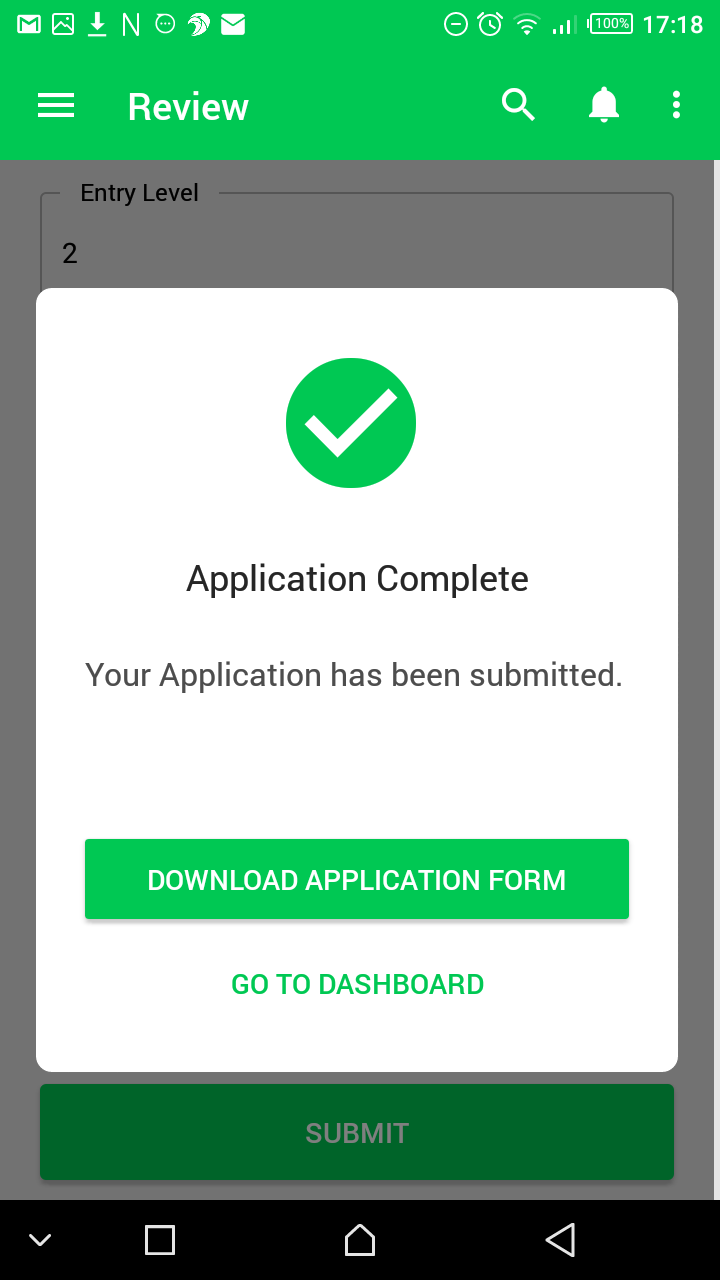Review and Submit - myNTI Mobile App Guide - 1