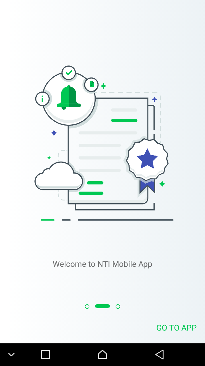 Starting a new application - myNTI Mobile App Guide - 1